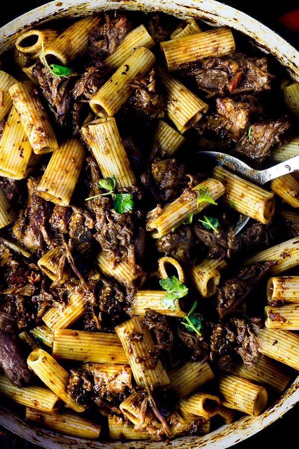 Rigatoni with Dark Cocoa + Red Wine Short Ribs - Chasing The Seasons